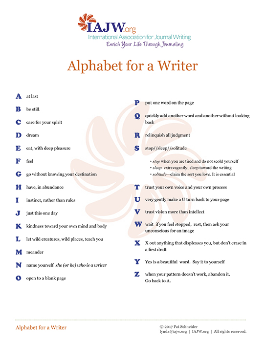 Alphabet For A Writer A Journal Writing Product From The The Alphabet For A Writer A Journal Writing Product From The The