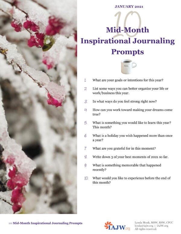 Monthly Journal Prompts Archives | The International Association for ...